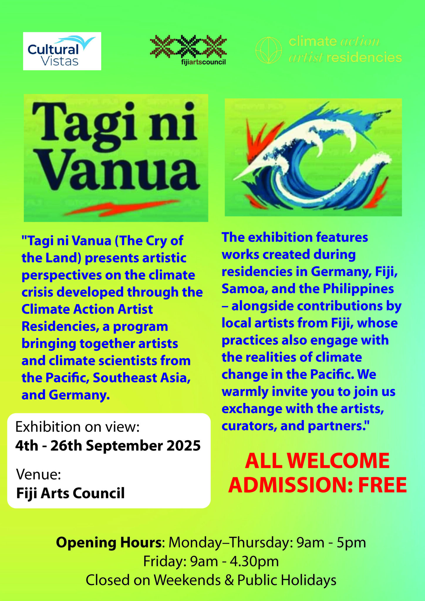 Tagi ni Vanua Exhibition 2025 – Fiji Arts Council